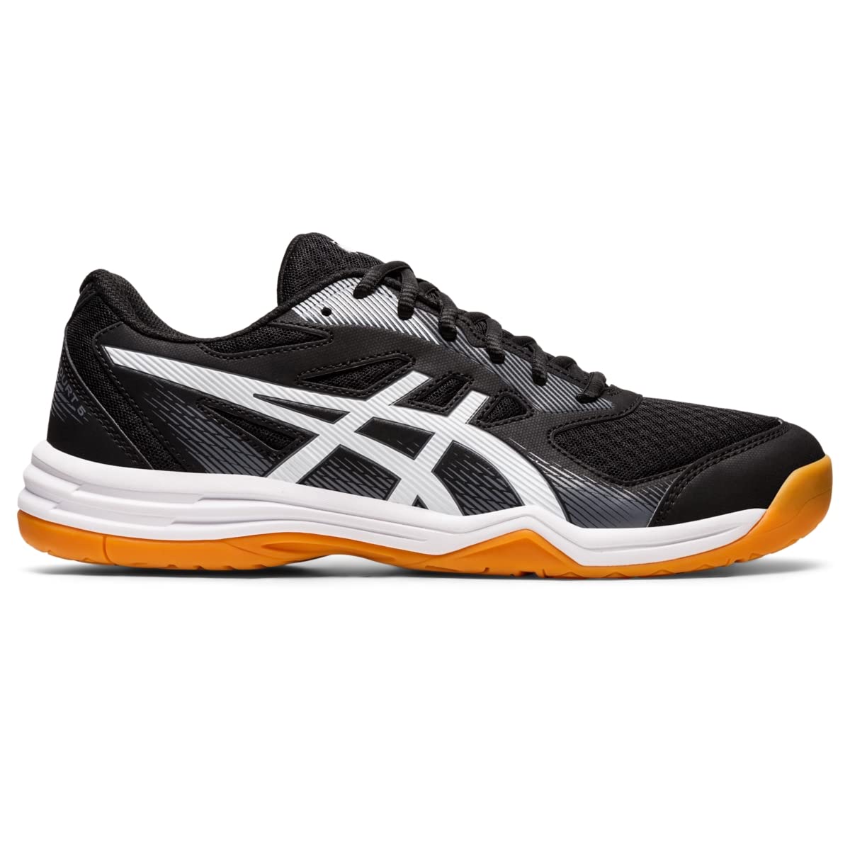 ASICS Men's UPCOURT 5 Volleyball Shoes, 12, BLACK/WHITE