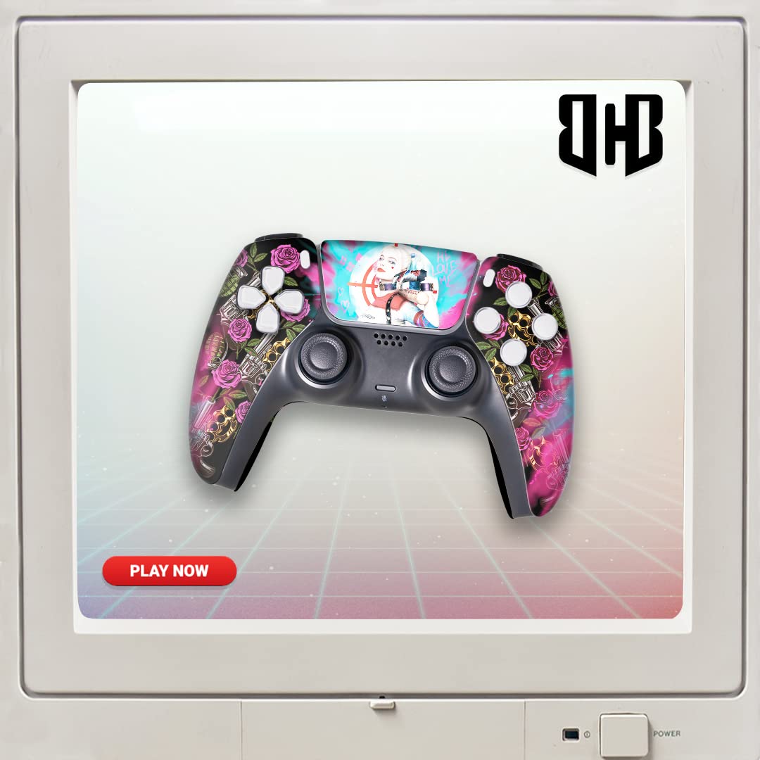 BCB Controllers Custom Wireless Controller compatible with PS-5 Controller | Works with Play-Station 5 Console | Proudly Customized in USA with Permanent HYDRO-DIP Printing (NOT JUST A SKIN)