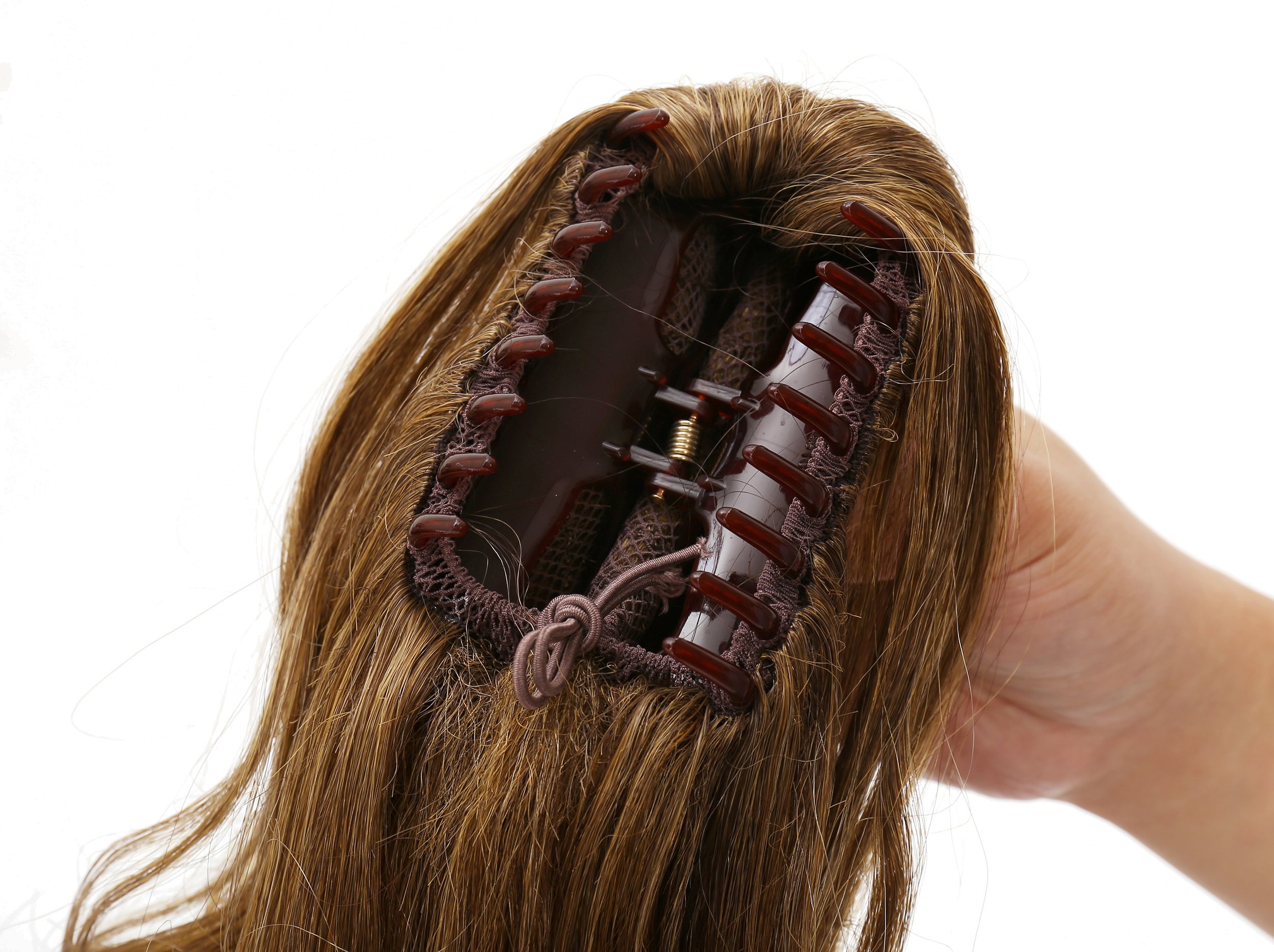 OneDor 20" Curly Synthetic Clip In Claw Drawstring Ponytail Hair Extension Synthetic Hairpiece 190g with a jaw/claw clip (R1488H)