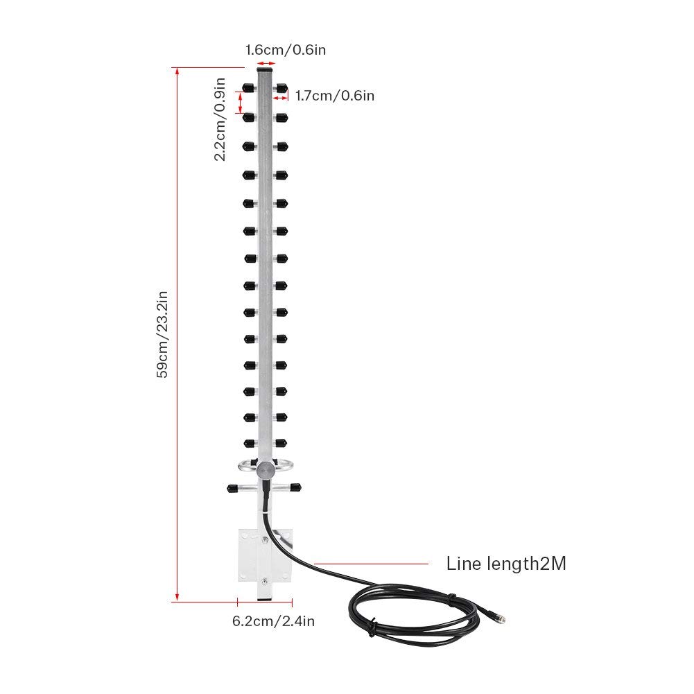 Yoidesu Directional Yagi Antenna 25dBi 2.4GHz Antenna with RP-SMA Connector 2M Cable for Network Router Reapter USB Adapter IP Camera
