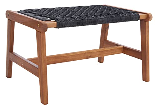 SAFAVIEH Outdoor Collection Chantelle Natural/Black Woven 5-Piece Patio Set