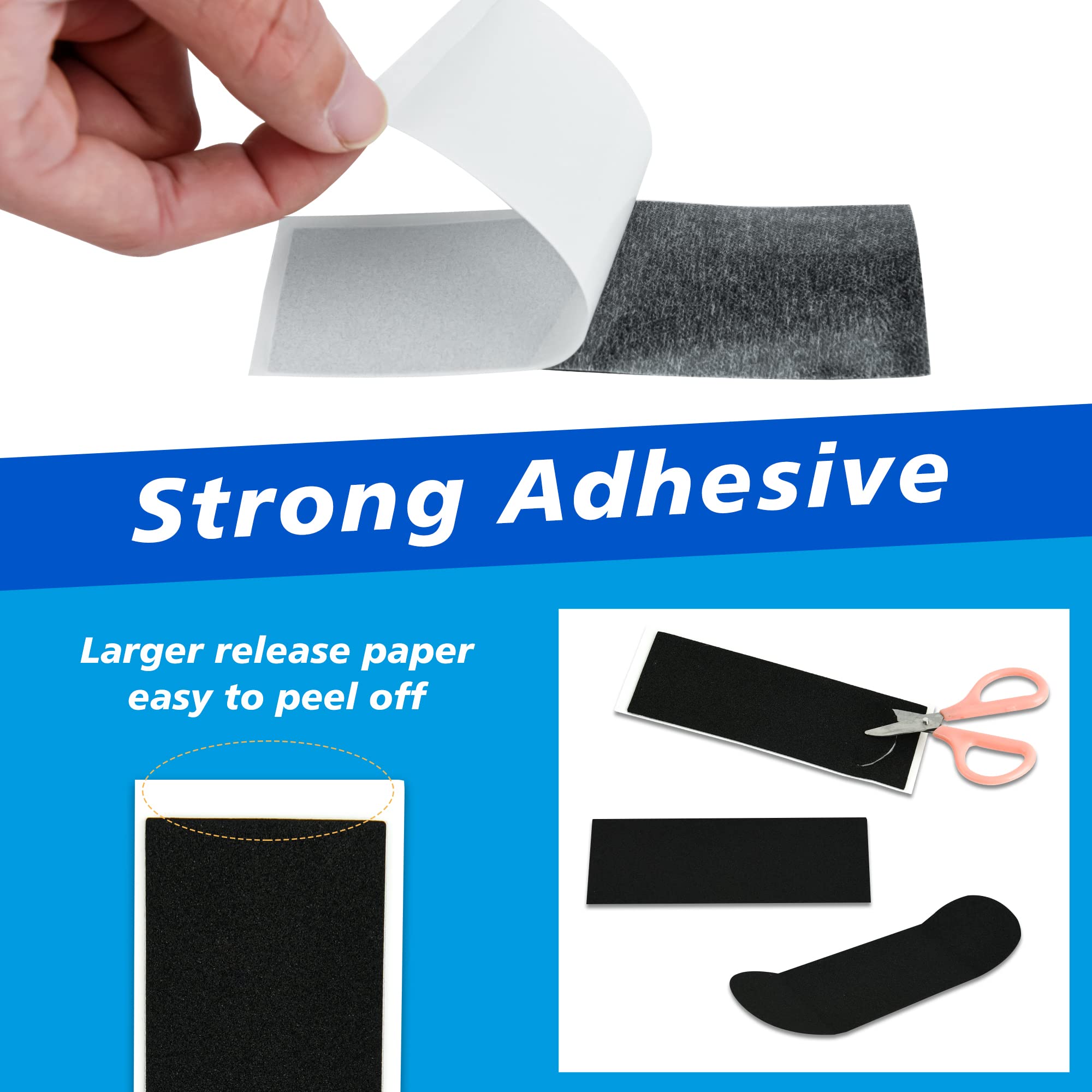 Haisalin 6Pcs Fingerboard Foam Grip Tape, 110mm x 38mm Fingerboard Grip Tape, Foam Finger Tape for Fingerboard