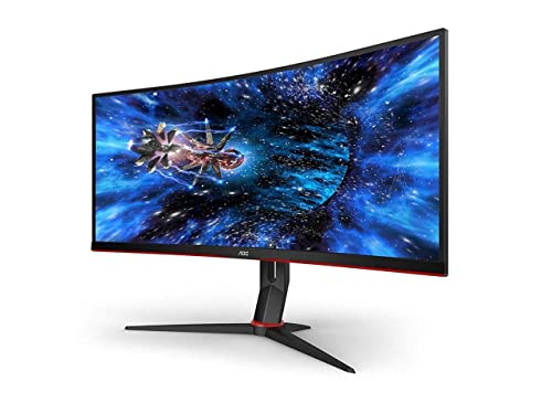 AOC CU34G2X-B 34" 3440 x 1440 144Hz Ultawide Curved Monitor - Certified Refurbished