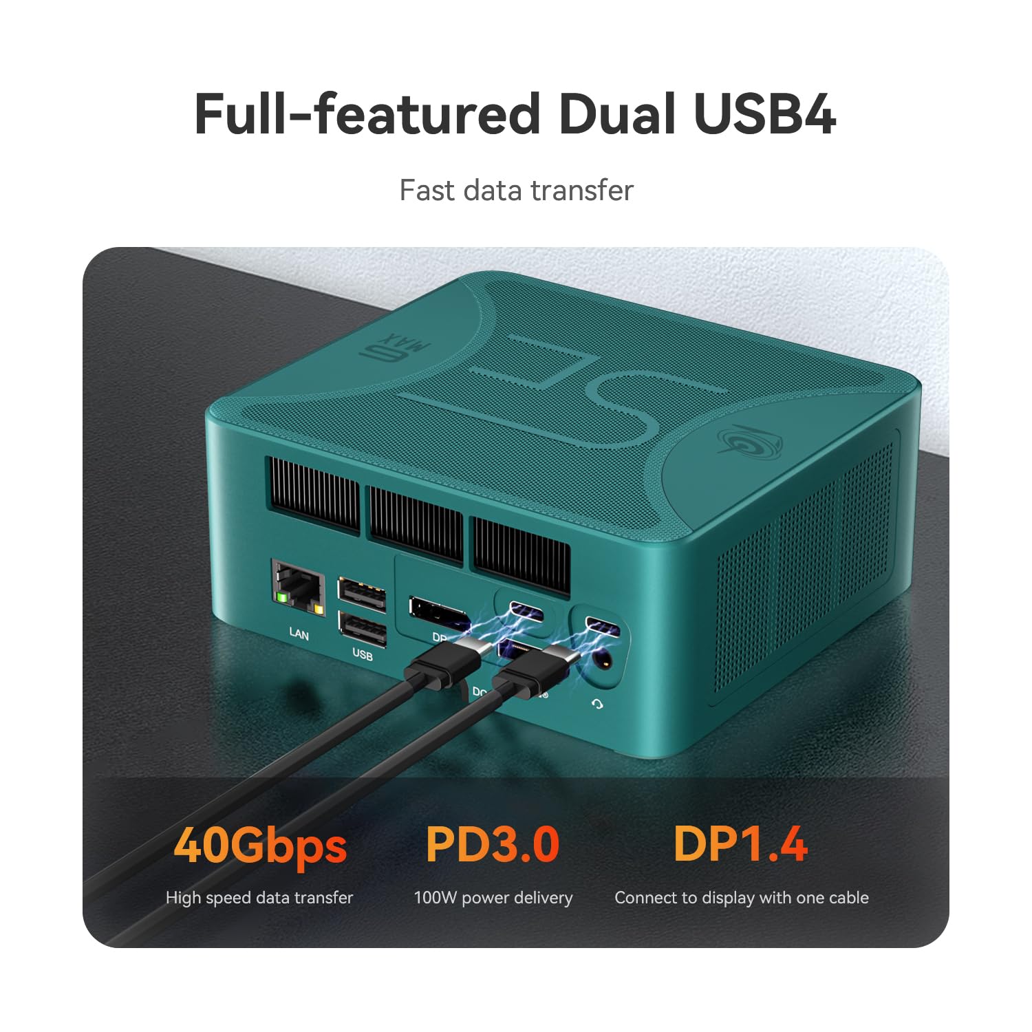Beelink SER6 MAX Mini PC, Ryzen 7 7735HS (8C/16T, up to 4.75GHz) Mini Computer, AMD Radeon 680M, 16GB DDR5+1TB Micro Desktop, Small Gaming PC Quad Displays HDMI+DP+Dual USB4, 2.5Gbps, WiFi 6+BT5.2