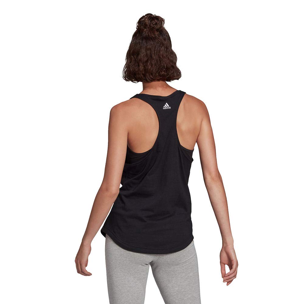 adidas Women's Loungewear Essentials Loose Logo Tank Top, Ice Mint/Ink, X-Large