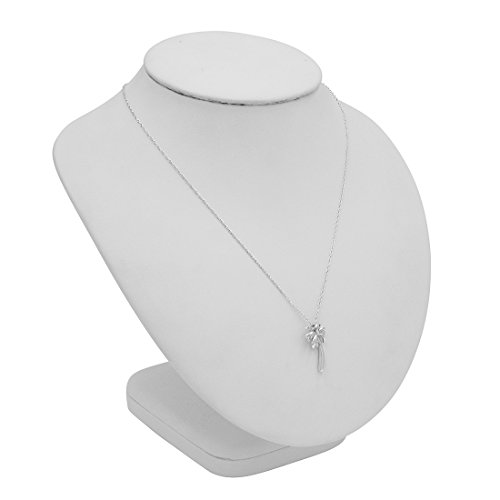 Amanda Rose Collection Sterling Silver Diamond Palm Tree Pendant Necklace for Women on an 18 inch Sterling Silver Chain