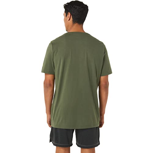 ASICS Men’s Paintbrush Short Sleeve TEE Apparel, XL, Olive Canvas