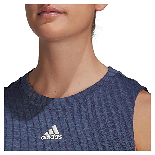 adidas Women's Tennis Match Tank Top, Wonder Steel/Shadow Navy, Small