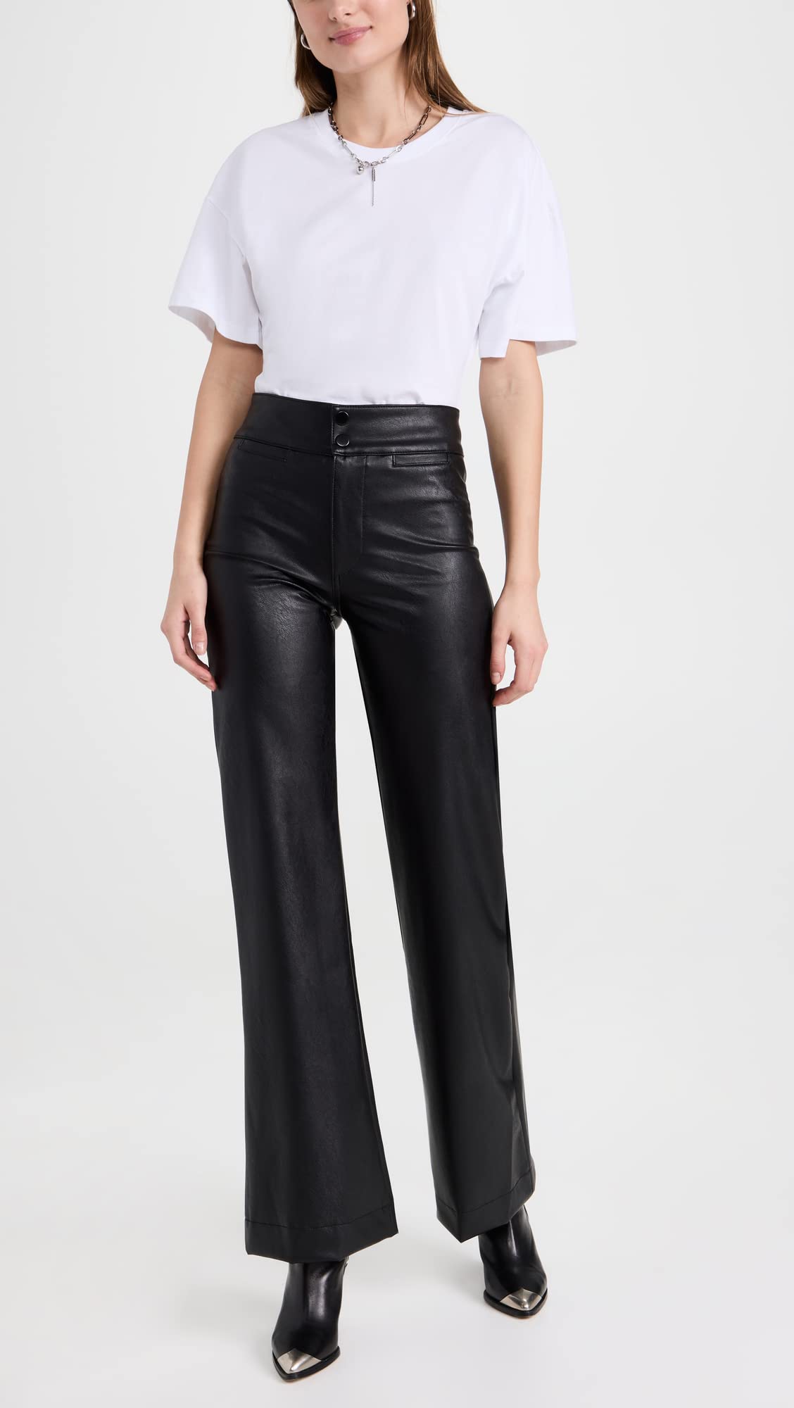 ASKK NY Women's Vegan Brighton Pants, Black, 26