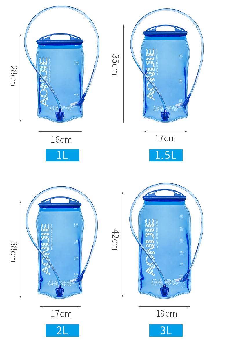 AONIJIE 1L/ 1.5L/ 2L/3L Folding Riding Running Water Bag Outdoor Mountaineering Backpack Drinking Bag (1.5L)