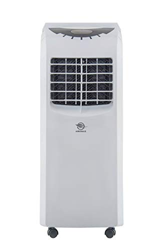 AireMax Portable Air Conditioner with Remote Control | AC for Rooms up to 400 Sq.Ft. | 24H Timer | Auto Restart | Wheels | LED Display | Dehumidifer | White | APA112C