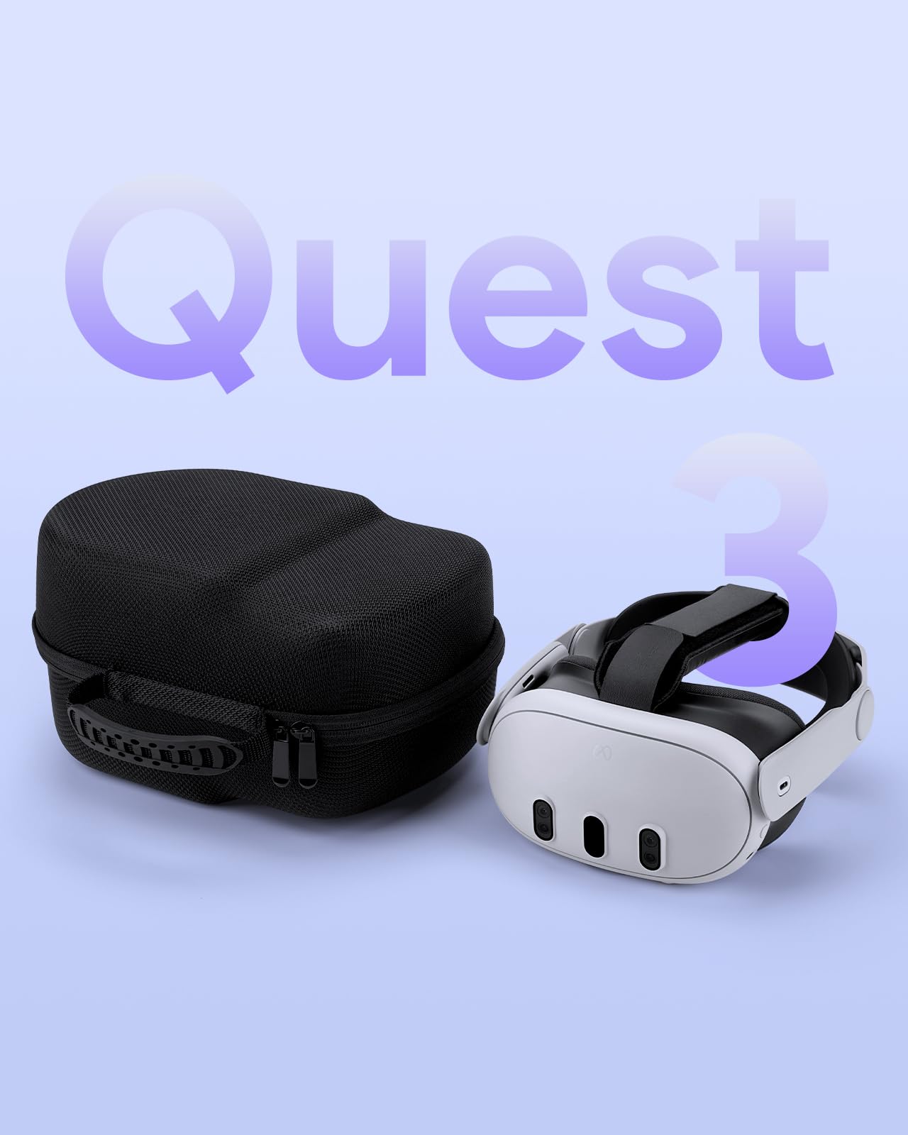 Fromsky Yinke for Oculus/Meta Quest 2/Pico 4 Case, Hard Travel Carrying Case All-in-One Storage, Compatible with Elite Strap VR Headset and More Accessories (Black)