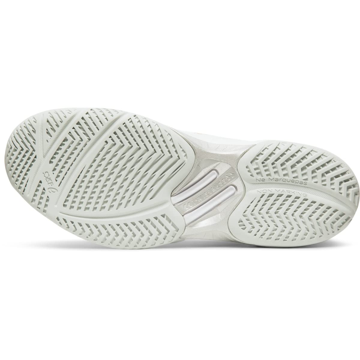 ASICS Women's Sky Elite FlyteFoam Mid Top Court Shoes, 13, White/Frosted Almond
