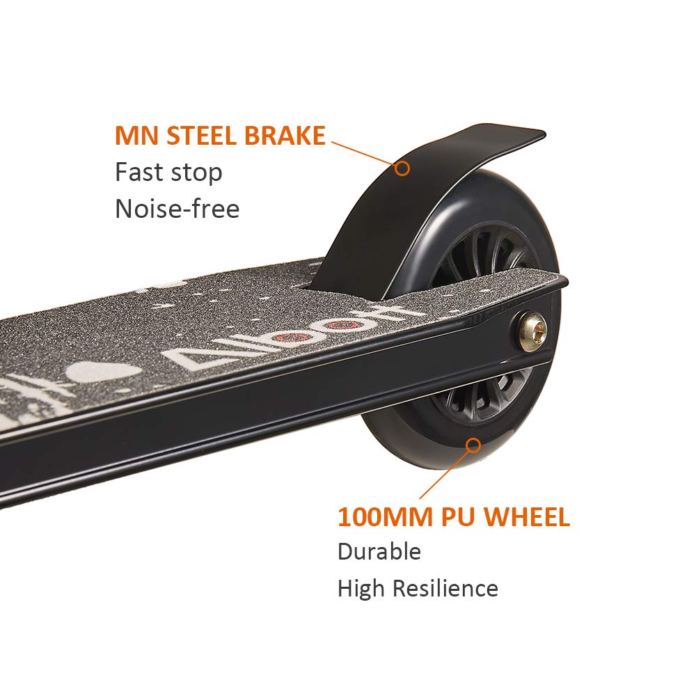 Albott Pro Stunt Scooter Complete Trick Scooters Aluminum Entry Level Freestyle Kick Scooters for Kids 8 Years and Up, Boys, Children, Teens, Black (Circle Pattern Deck)