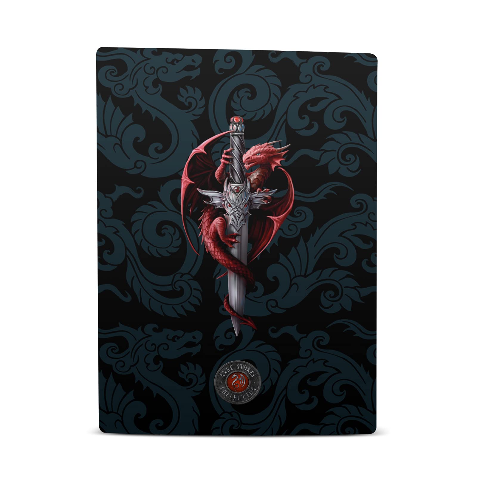 Head Case Designs Officially Licensed Anne Stokes Dragon Dagger Art Mix Vinyl Faceplate Gaming Skin Decal Compatible With Sony PlayStation 5 PS5 Digital Edition Console and DualSense Controller