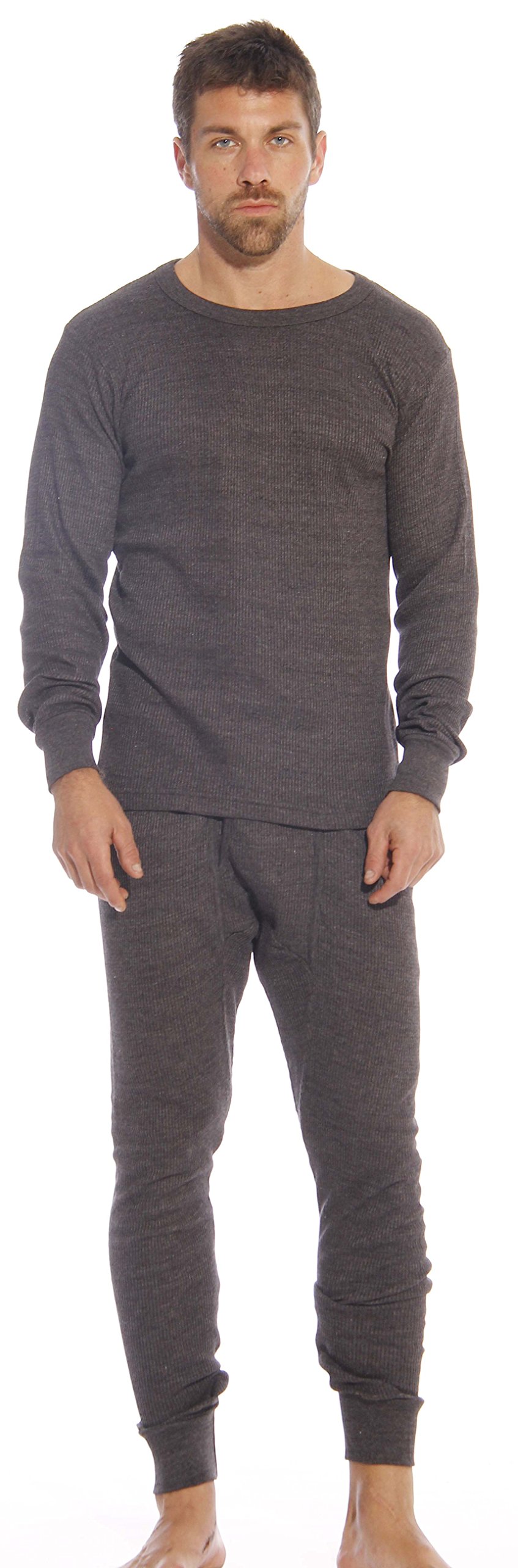 At The Buzzer Thermal Underwear Set for Men 95962-Charcoal-M