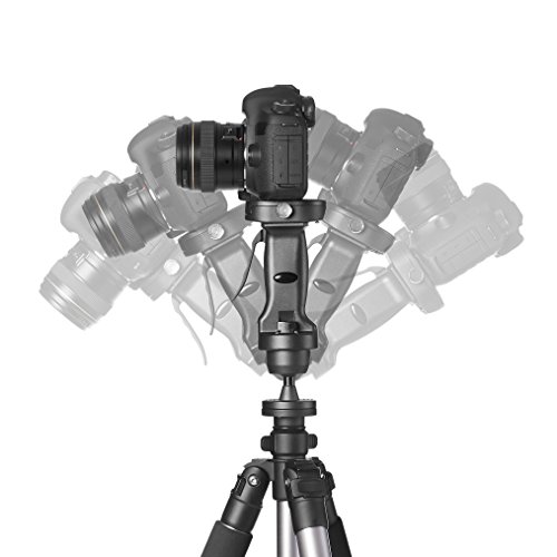 Amazon Basics Pistol Grip Camera Travel Tripod With Bag - 34.4 - 72.6 Inches, Silver and Black
