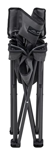 ALPS Mountaineering Adventure Folding Camping Chairs - Durable Mesh Fabric Over Powder Coated Aluminum with Simple Compact Design and Shoulder Carry Bag, Charcoal