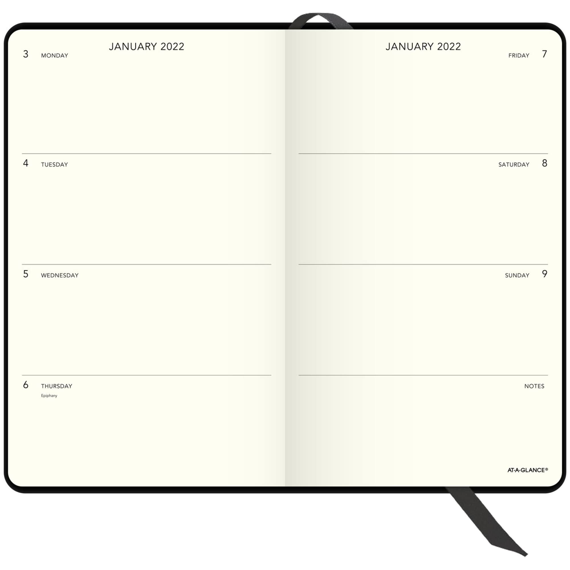 AT-A-GLANCE 2022 Weekly & Monthly Planner by AT-A-GLANCE, 5" x 8-1/4", Plan. Write. Remember, Black (706D1005)