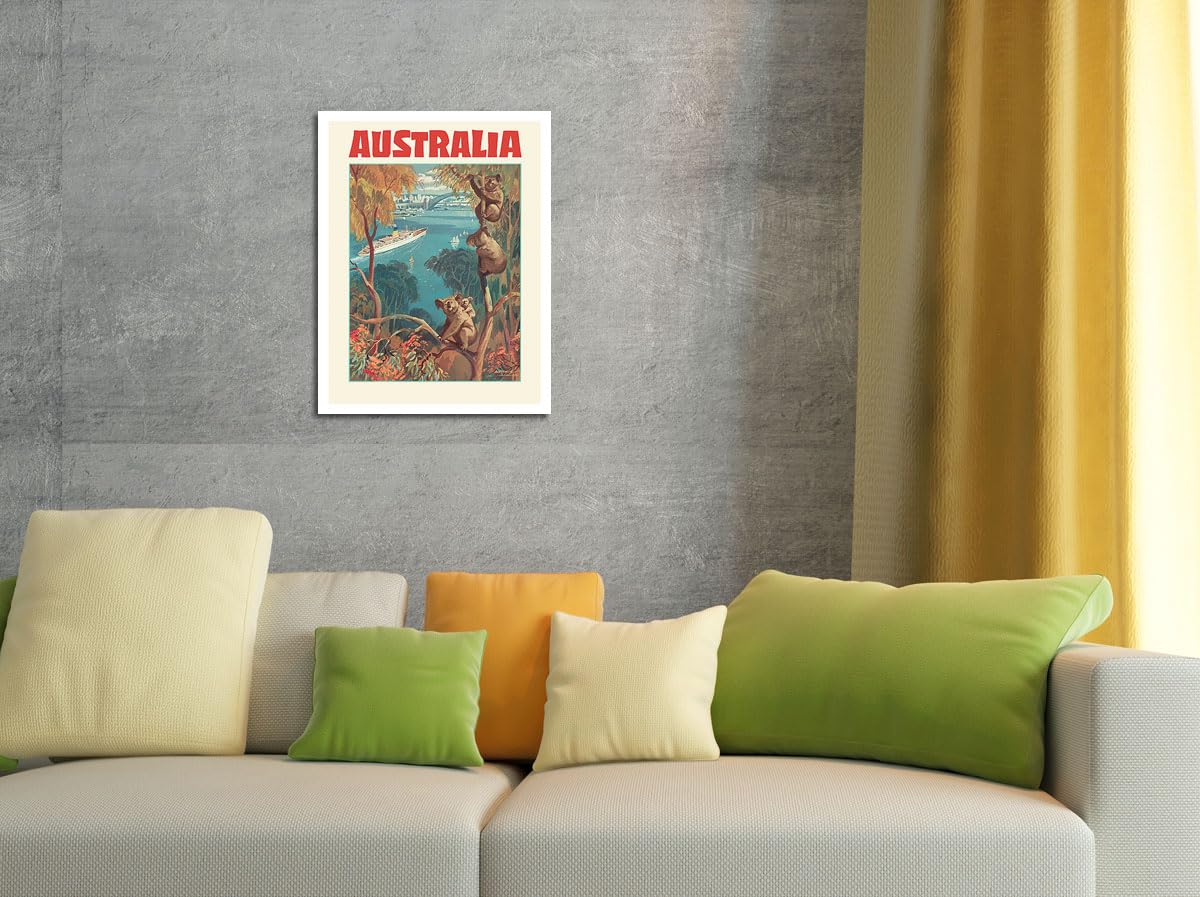 Australia - SS Mariposa SS Monterey - Vintage Ocean Liner Travel Poster by Louis Macouillard c.1960 - Master Art Print (Unframed) 12in x 18in