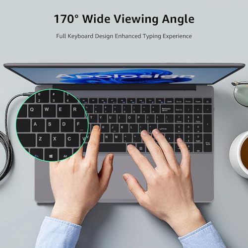 ApoloSign 15.6'' Laptop Computer, Quad-Core Intel Celeron N5095 Processors, 12GB DDR4, 512GB SSD, 1080P FHD Display, Windows 11 Laptops Computers, Ultra Slim, 170° Open AngleI, Long Battery Life