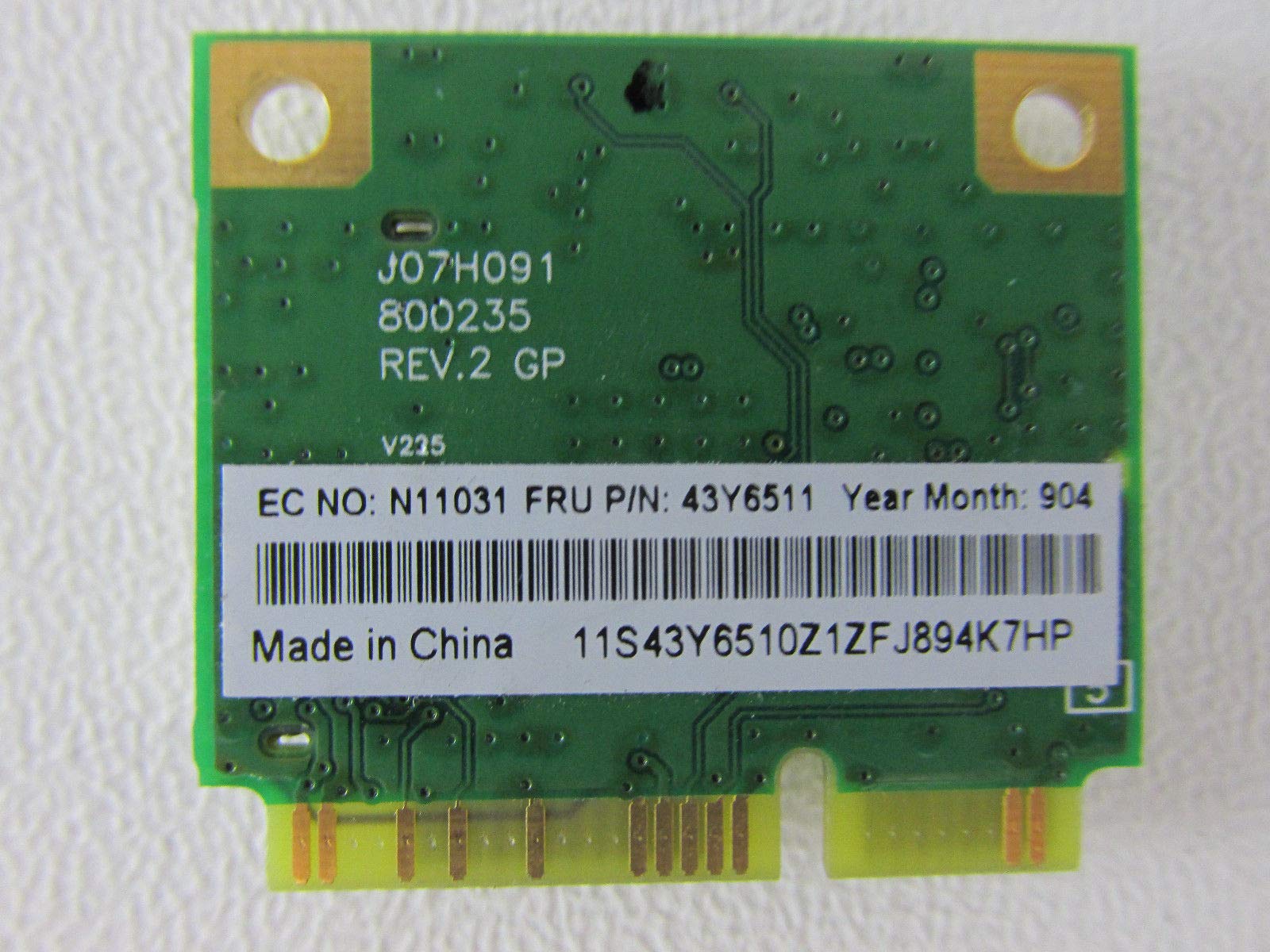 IBM Atheros Ar5bhb63 Pci-e 802.11g Wireless Card for Lenovo T400s T400 R400 X200 X200s Sl400 Sl400c Sl500 Sl500c 43y6511