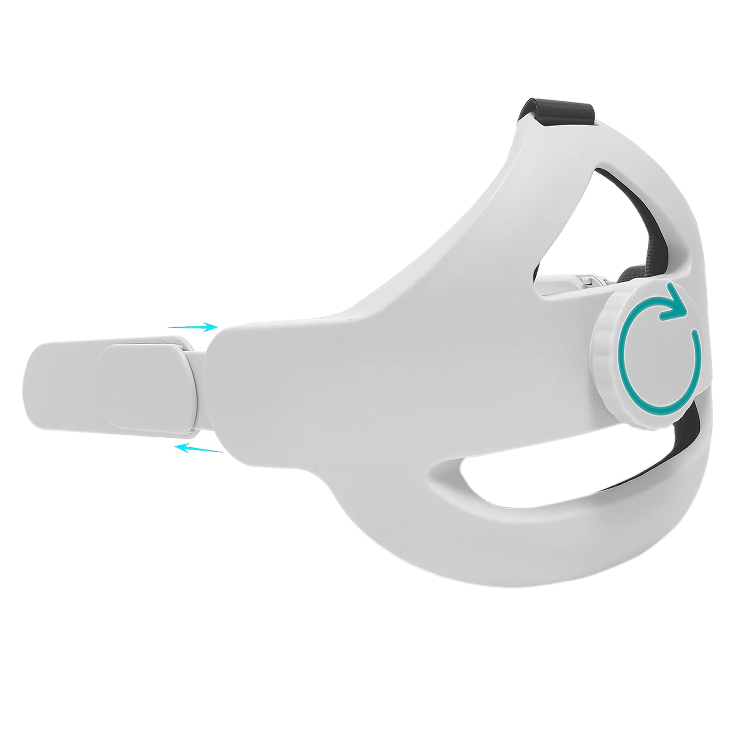 Adjustable Headband Compatible for Oculus Quest 2 with Head Cushion, Replacement for Elite Strap Comfortable Protective Head Strap Reduce Pressure - White