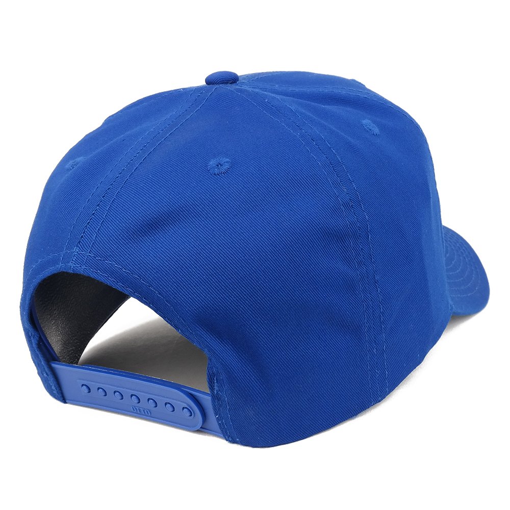 Armycrew NASA Meatball Space Logo Embroidered Patch Snapback Cap - Plain Back - Royal Blue