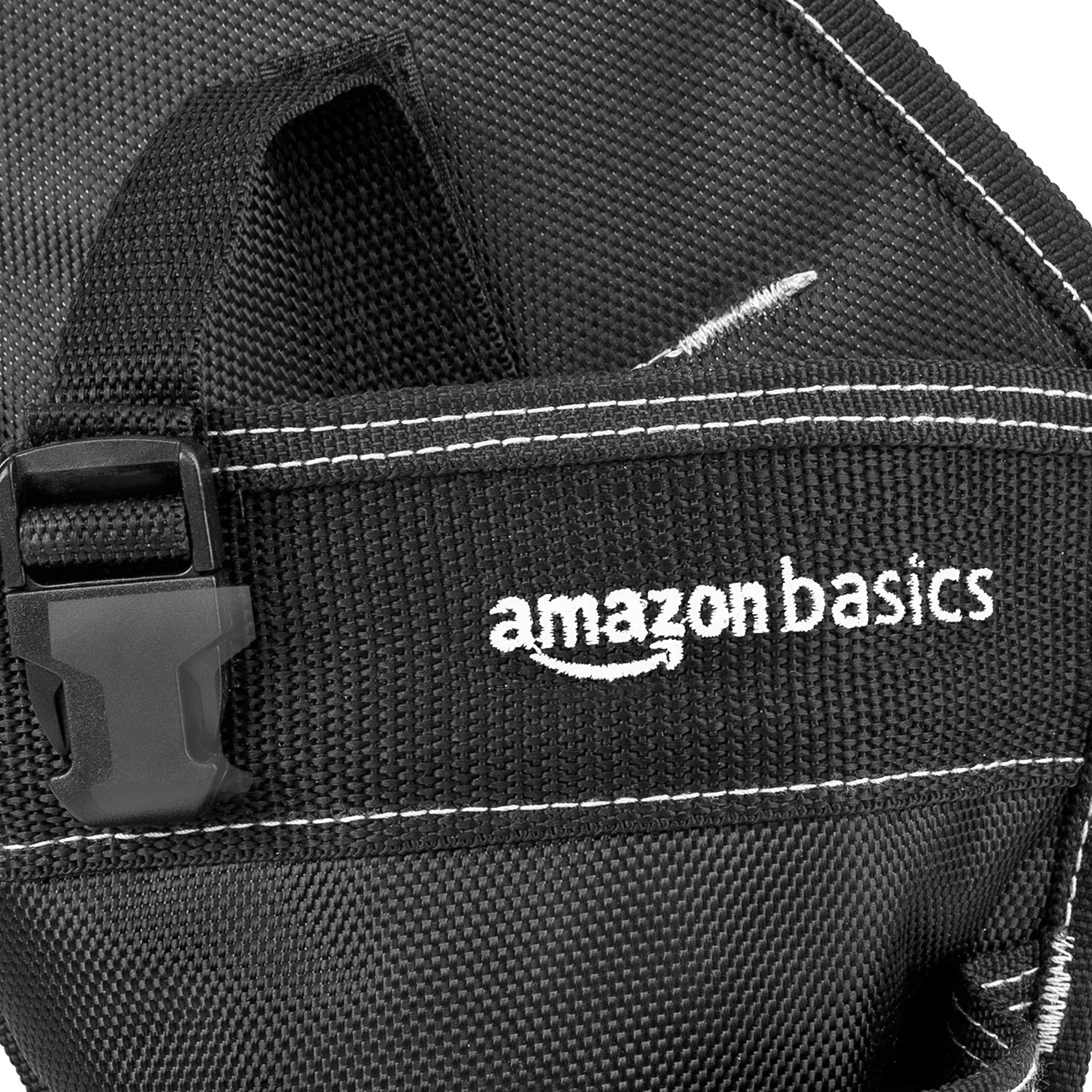 Amazon Basics 2 Pockets Drill Holster with 17 Loops, Black, 12.2 x 7.3 x 2.76 in