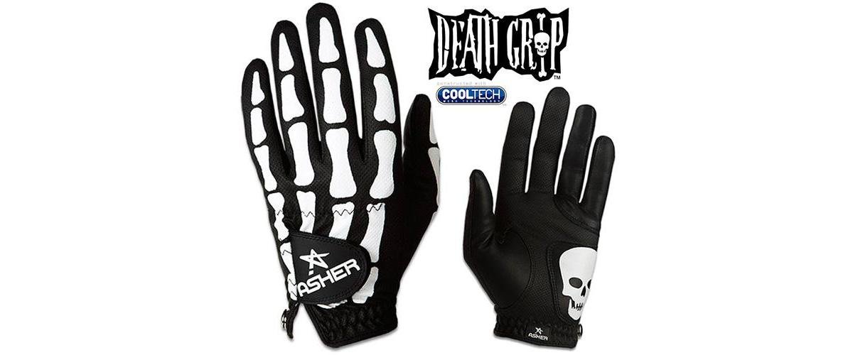 Asher Men's Deathgrip Left Hand Glove, White, Medium/Large