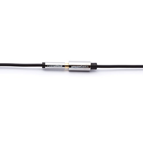 Amazon Basics 3.5mm Aux Jack Audio Extension Cable, Male to Female, Adapter for Headphone or Smartphone, 25 Foot, Black