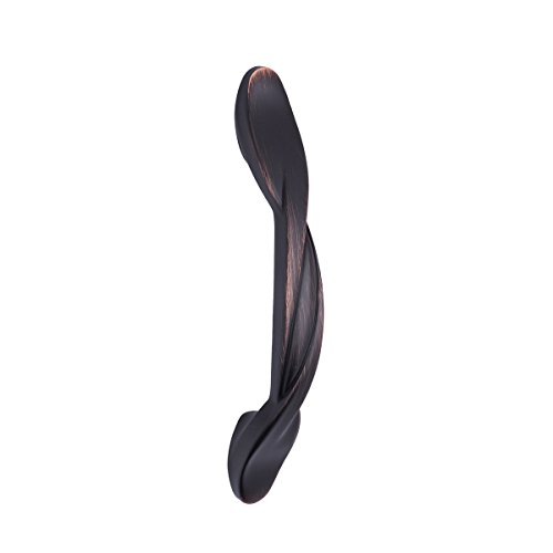 Amazon Basics Twisted Cabinet Handle, 4.5-inch Length (3-inch Hole Center), Oil Rubbed Bronze, 10-Pack