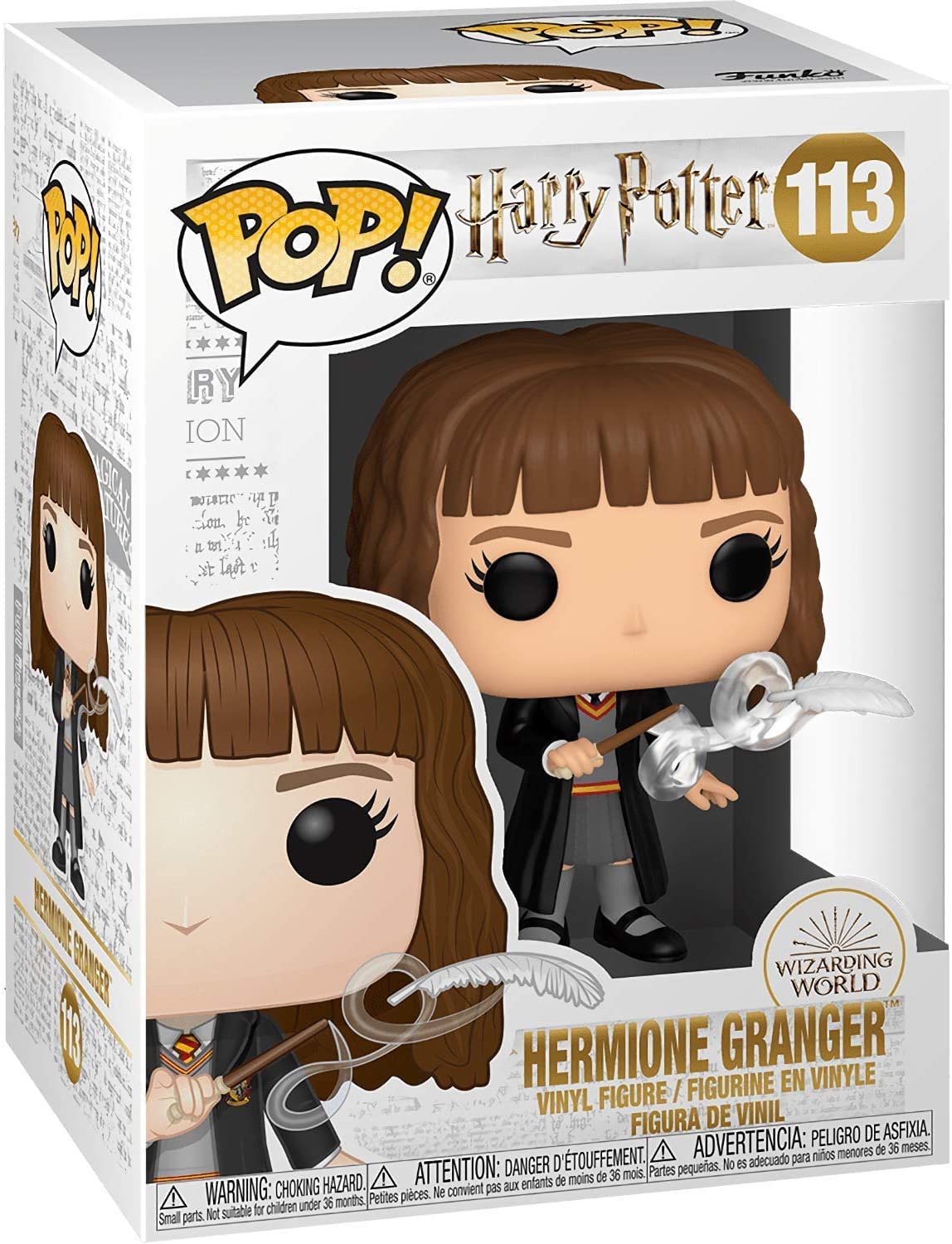 HARRY POTTER - Hermione Granger with Feather Funko Pop! Vinyl Figure (Bundled with Compatible Pop Box Protector Case)