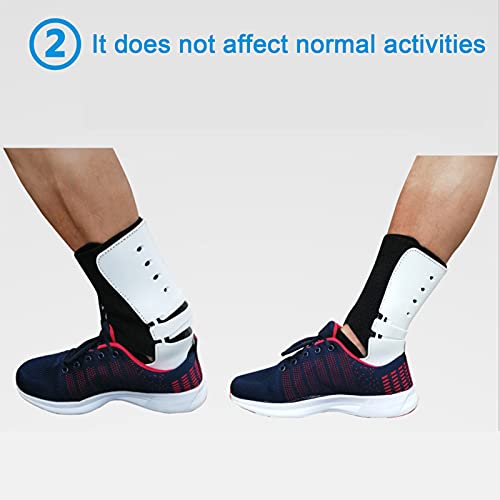 Adjustable Lace Up Ankle Brace, Strong Ankle Brace Sports Protection Breathable Adjustable Fastener Stable Support Practical for Sports for Ankle Injuries(Left foot, M)