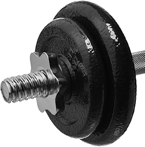 Amazon Basics Adjustable Dumbbell Weight Set with Case, 38 pounds, Black