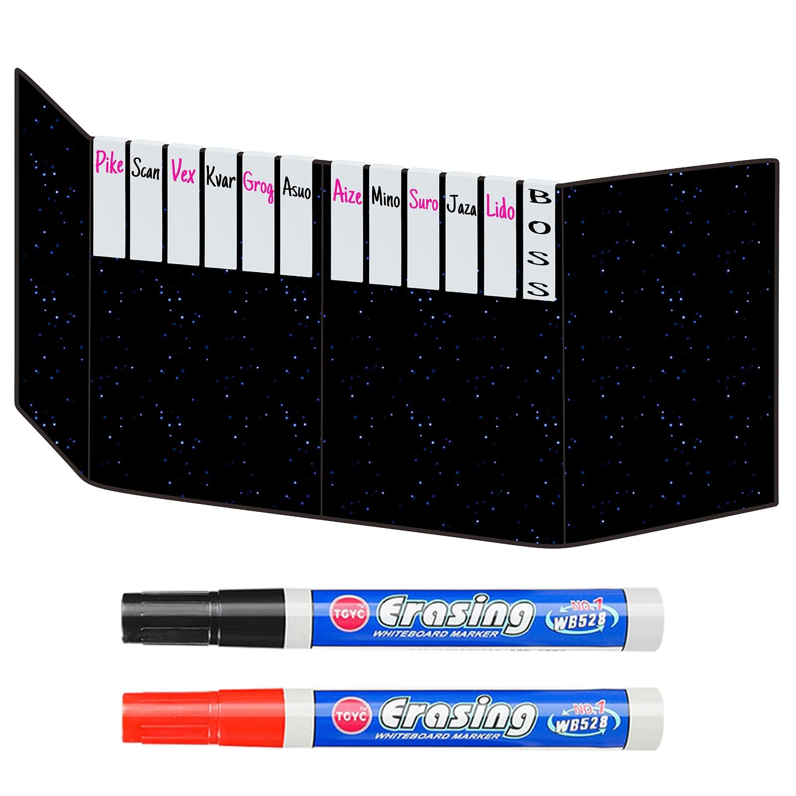 Aizesuro Acrylic Erasable Screen Top Initiative Trackers 6PCS for DND, Other Tabletop RPG (White 6pcs)
