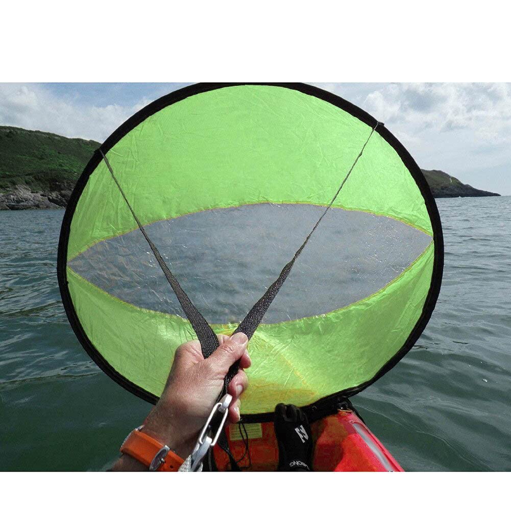 Arya Life 42 inches Downwind Wind Sail Kit Kayak Wind Sail Kayak Paddle Board Accessories,Easy Setup & Deploys Quickly,Compact & Portable,Green