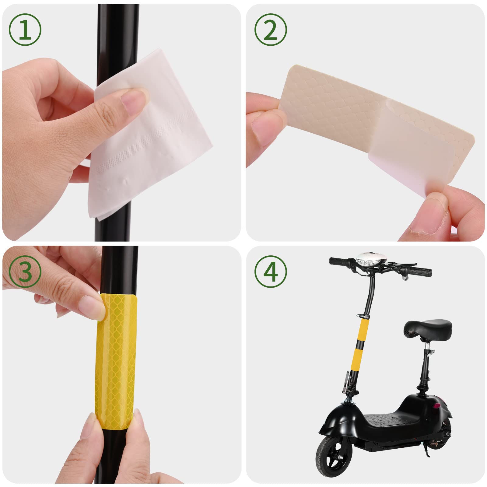 Bekecidi Safety Reflective Stickers Warning Reflective Tape Stickers Night Visibility Reflectors Self Adhesive Bicycle Stickers Waterproof Reflective Stickers 3 x 8 cm (5colors)