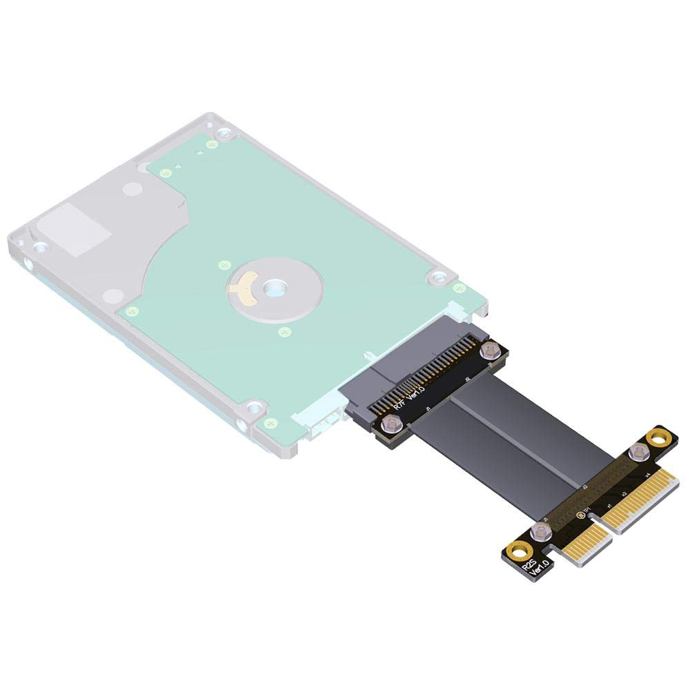ADT-LINK R27SF U.2 NVMe SSD to PCI-E 3.0 x4 SFF-8639 NVMe PCIe Extension Data Cable High Rate Transmission 8G/BPS (30cm)