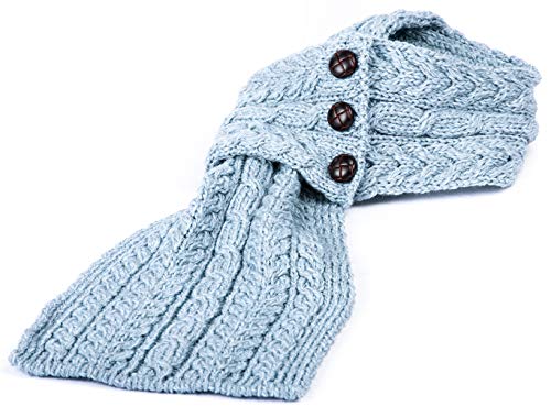 Aran Irish Scarf Woollen Mills Green