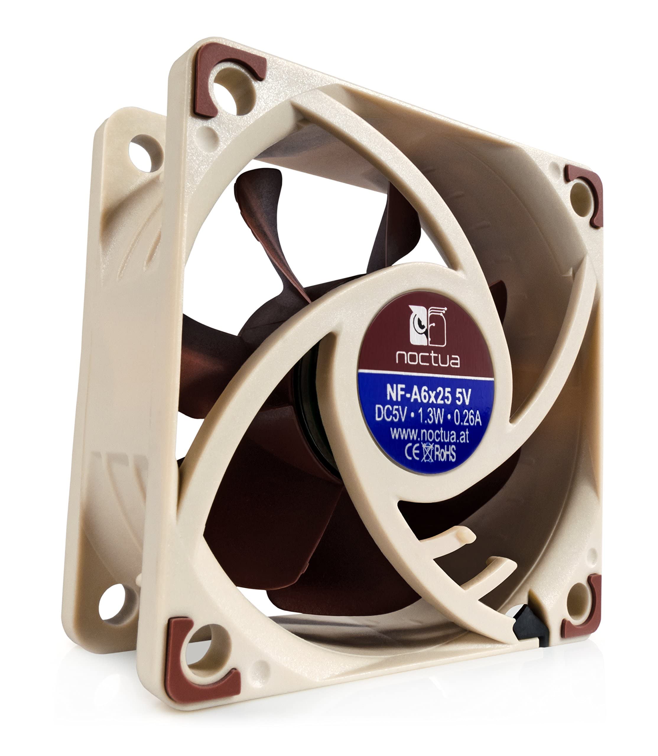 Noctua NF-A6x25 5V, Premium Quiet Fan, 3-Pin, 5V Version (60mm, Brown)