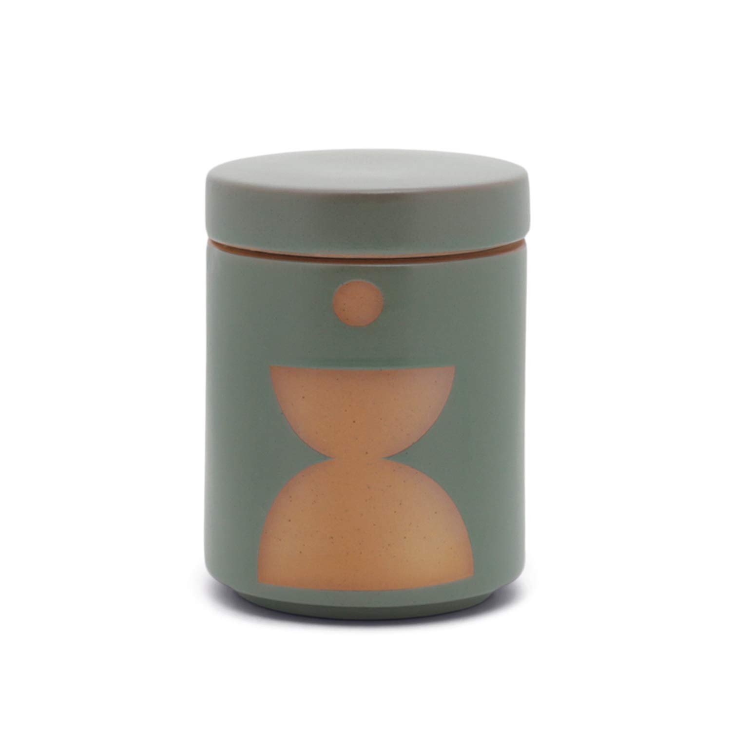 Paddywax Scented Candles Form Collection Artisan Candle in Textured Ceramic Vessel, 12-Ounces, Spanish Moss