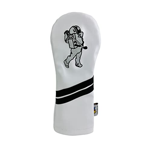 Astronaut Golfer Sunfish Leather Golf Club Headcover Set Driver, Fairway, Hybrid