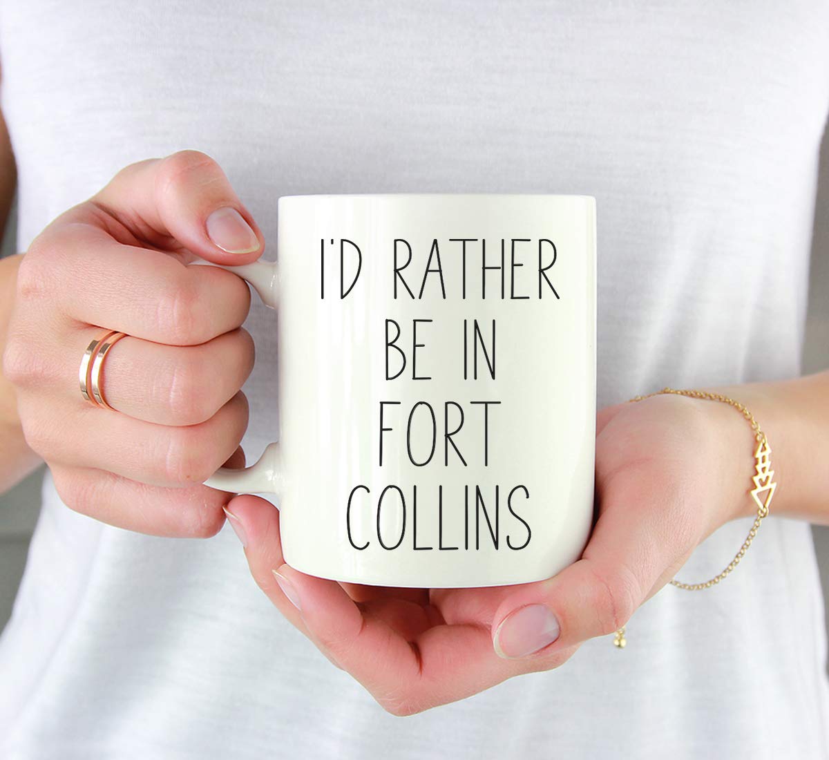 Andaz Press U.S. City 11oz. Coffee Mug Gift, I'd Rather Be in Fort Collins, Colorado, 1-Pack, Long Distance College Going Away Study Abroad Birthday Christmas Gifts