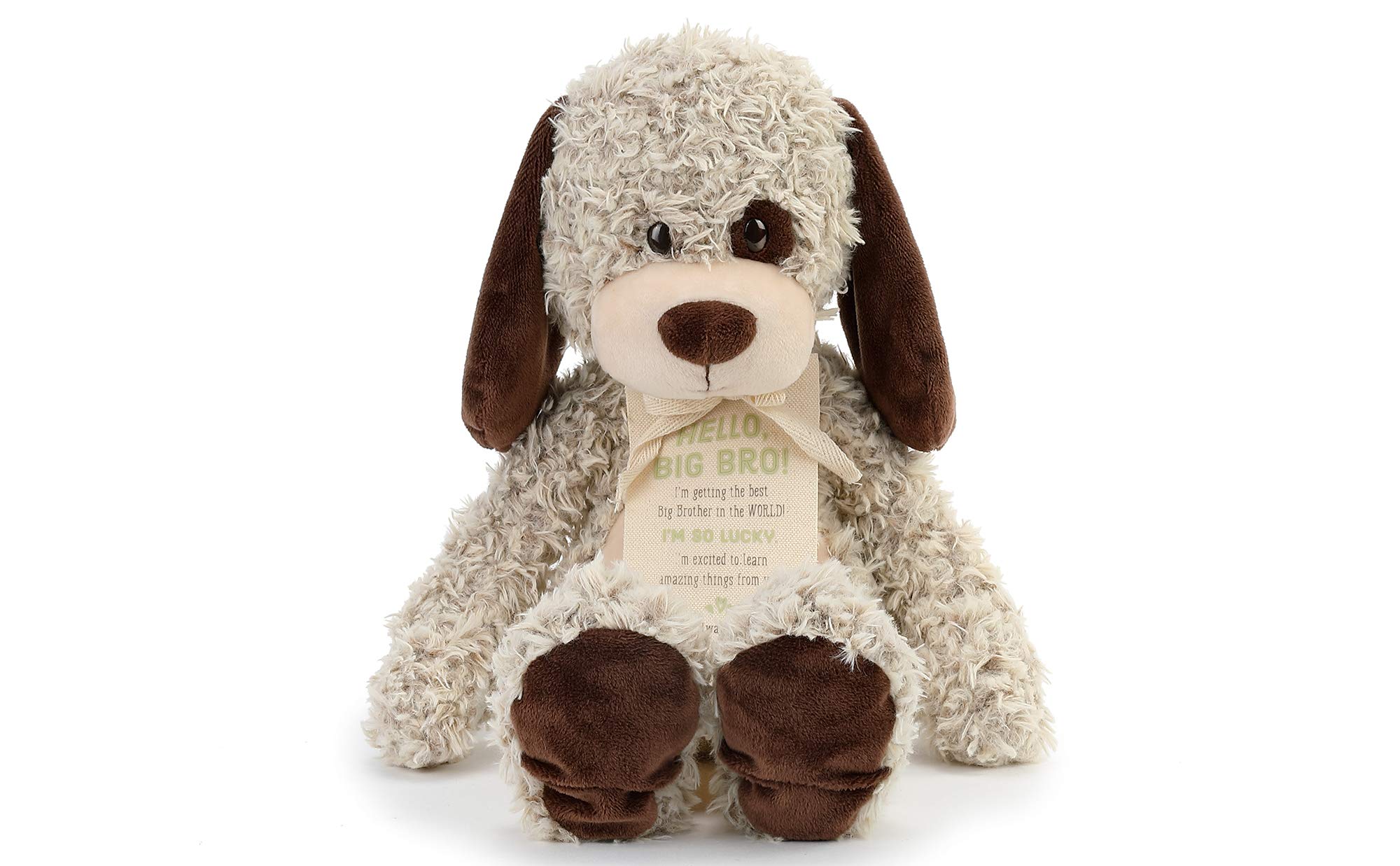DEMDACO Big Brother Puppy Soft Brown 13 inch Plush Material Stuffed Animal Figure Toy