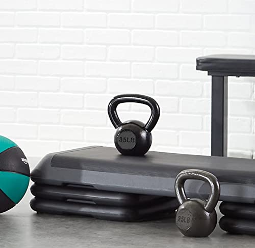 Amazon Basics Cast Iron Kettlebell with Enamel Finish, 35 pound, Black
