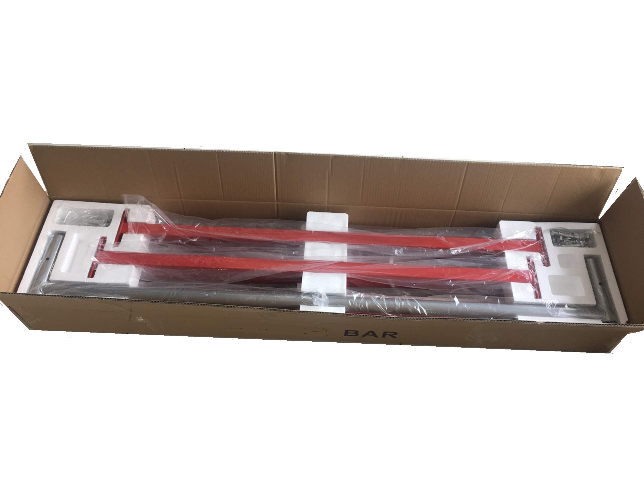 Athletic Horizontal Bar 5 Ft Adjustable Bar 300 Lb Capacity Stable Standard Kip Kids Jungle Jr Training RED