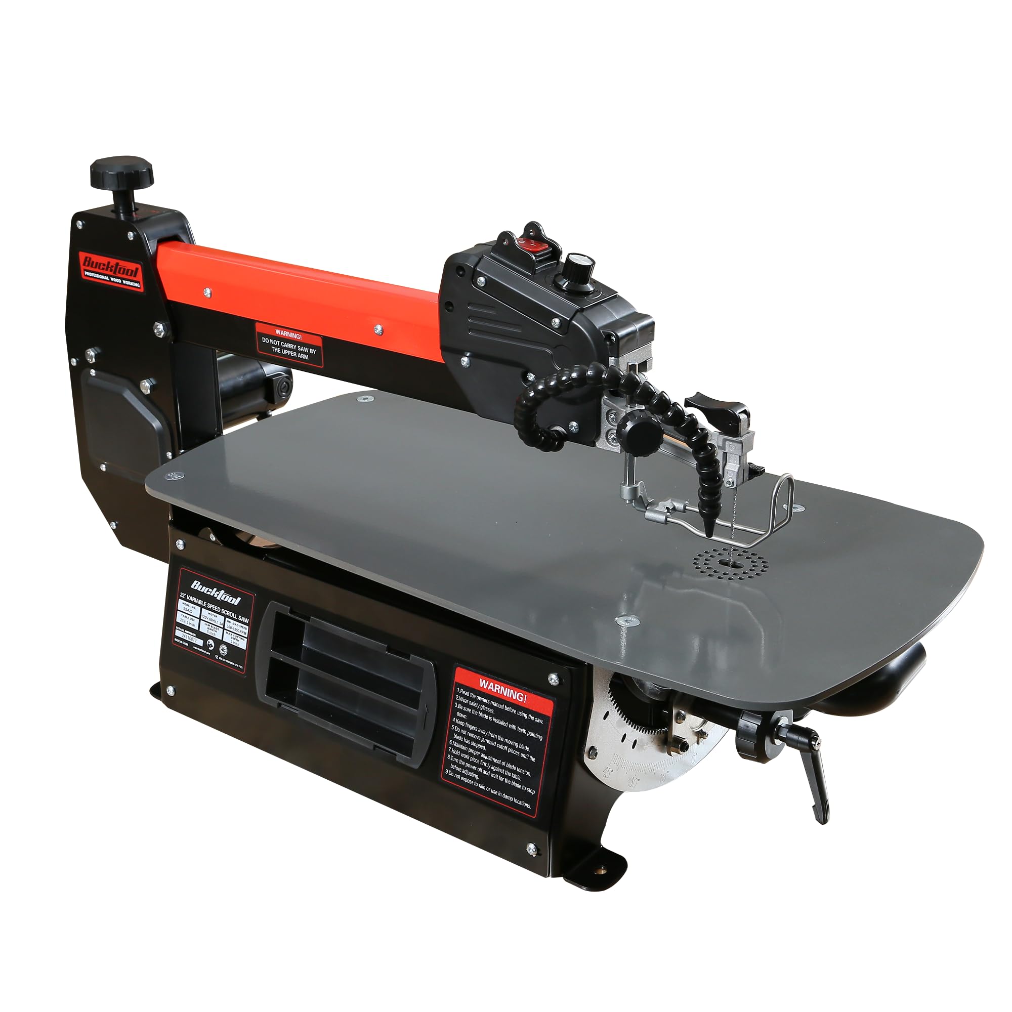 Bucktool 22 Inch Variable Speed Scrow Saw, 1.3A Scroll Saw for Woodworking