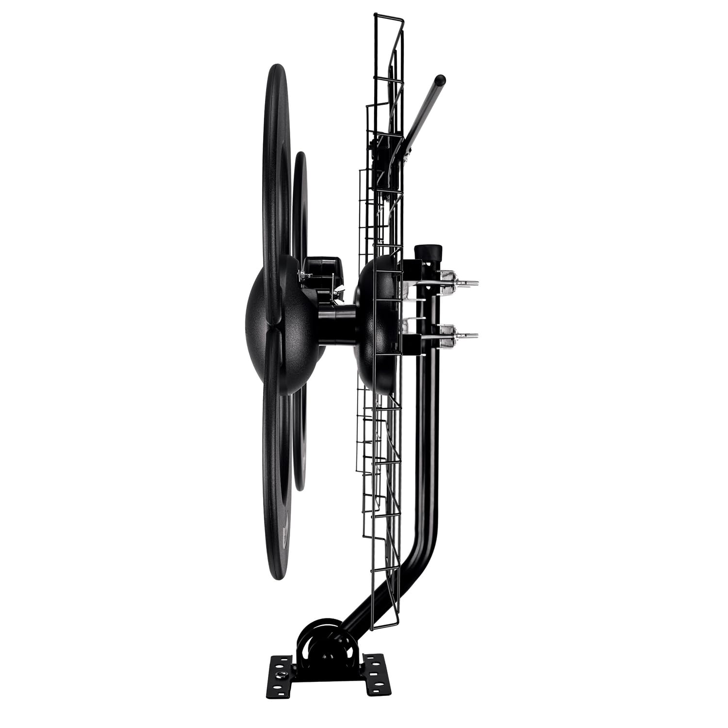 Antennas Direct ClearStream 4V Indoor Outdoor TV Antenna, UHF VHF, Multi-Directional, 70+ Mile Range, 4K 8K UHD, NEXTGEN TV β w/ 20-inch Mast (Black)