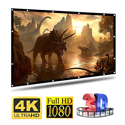 APAINI High Brightness Reflective Projector Screen 60/100 /120 Inch 16:9 Fabric Cloth Projection Screen for Home Beamer (Size : 100 inch)